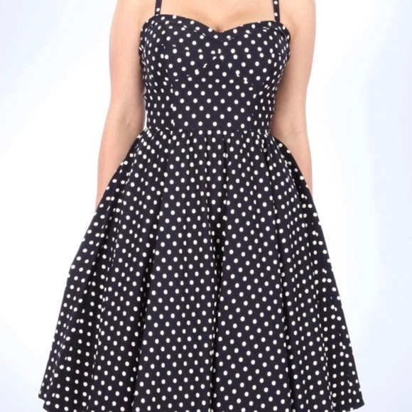 Stop Staring | Dresses | Stop Staring Navy And White Polka Dot Dress ...
